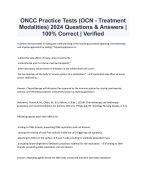ONCC Practice Tests (OCN - Treatment Modalities) 2024 Questions ...