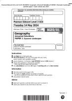 PACKAGE - pearson Edexcel AS Level 3 GCE (8GE0) Geography Advanced Subsidiary PAPER 1 & paper 2 ...