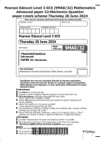Pearson Edexcel Level 3 GCE (9MA0/32) Mathematics Advanced paper 32 ...