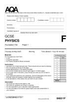 GCSE Physics – AQA Paper 1 (8463/1H) | June 2024 Higher Tier Exam with ...