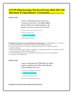 ATI PN PHARMACOLOGY PROCTORED EXAM 2023/2024 Latest Study Guide - DocMerit