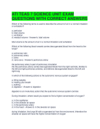 ATI TEAS 7 SCIENCE UNIT EXAM QUESTIONS WITH CORRECT ANSWERS - DocMerit