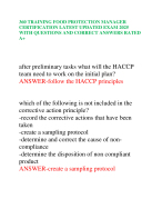 360 TRAINING FOOD PROTECTION MANAGER CERTIFICATION LATEST UPDATED EXAM ...