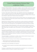 General Chemistry Notes on Quantum Mechanical Model and Quantum Numbers ...