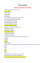 Anatomy Thorax MCQs JOINTS, MUSCLES AND RIBS questions and answers 2024 ...