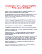 American Red Cross Lifeguarding Final Written Exam 2024-2025 - DocMerit
