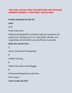 WGU D662 Objective Assessment (New 2025/ 2026 Update) Personalized ...