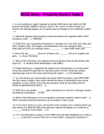 GCSS Army - Property Book's Tests 1 - DocMerit
