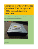 Computer Hardware Practice Questions With Images And 100% Correct ...