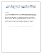 Infant Developmental Milestones & Nursing Assessment Guide (2026 ...