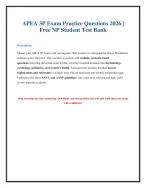 APEA 3P Actual Exam Test Bank | 2025/2026 Latest Edition –Real Exam ...
