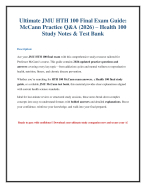 JMU HTH 100 Study Guide 2026: McCann Exam 1–4 Final Review with ...