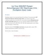 Pumper Driver/Operator CDC Final Exam 2026/2027: Practice Test Q&A ...