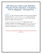 SHS 250 Exam 3 Phonetics Review (2027): Place & Manner, VOT ...