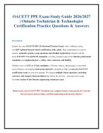 OACETT PPE Exam Practice 2027: Ontario Technician Certification Test ...
