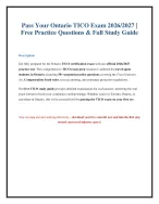 Ontario TICO Exam Prep 2026/2027 | Practice Test and Study Guide - DocMerit
