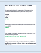 APEA 3P Actual Exam Test Bank for 2025 - DocMerit