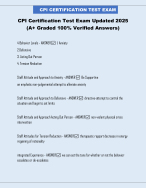 CPI Certification Test Exam Updated 2025 (A+ Graded 100% Verified ...