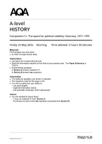 AQA A-level HISTORY (7042/1LR) Component 1L Question Paper and Mark ...