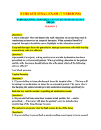 NURS6521 Advanced Pharmacology Midterm Exam 2024/2025 (4 Latest ...