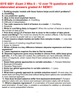 ISYE 6501 Midterm exam cheat sheet questions with answers verified A+ study tips NEW!!! - DocMerit