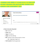 Comprehesive Case Week 7 Class 6512 18 Year Old Patient Reason For