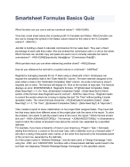 Smartsheet Formulas Basics Quiz - DocMerit