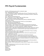 FPC Payroll Fundamentals 1 Final Study Guide Complete Set - DocMerit