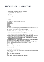 MPOETC ACT 120 - TEST ONE - DocMerit