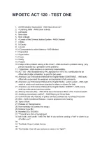 MPOETC ACT 120 - TEST ONE - DocMerit