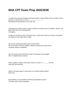 NHA CPT Exam Prep 2025/2026 - DocMerit