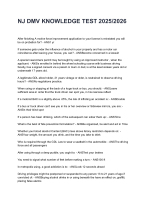 NJ DMV KNOWLEDGE TEST 2025/2026 - DocMerit
