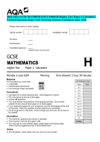 Complete 2024 AQA GCSE MATHEMATICS 8300 Foundation and Higher Tiers Exams Bundle - DocMerit