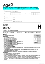 Complete 2024 AQA GCSE SPANISH 8698 Foundation and Higher Tiers Exams ...