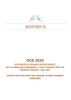 OCR 2024 GCSE HISTORY B (SCHOOLS HISTORY PROJECT) J411/14 CRIME AND ...