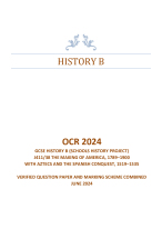 OCR 2024 GCSE HISTORY B (SCHOOLS HISTORY PROJECT) J411/38 THE MAKING OF ...