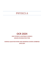 OCR 2024 GCSE PHYSICS A (GATEWAY SCIENCE) J249/02 (FOUNDATION TIER) VERIFIED QUESTION PAPER AND ...