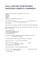 Secure CSE//TMC EXAM REVISION QUESTIONS CORRECTLY ANSWERED - DocMerit