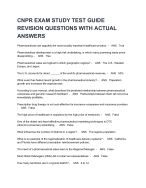 CNPR EXAM STUDY TEST GUIDE REVISION QUESTIONS WITH ACTUAL ANSWERS ...