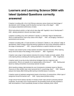 D664 WGU/D664 learners and learning science practice test WGU with ...