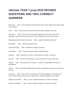 Ultimate TEAS 7 prep 2025 REVISED QUESTIONS AND 100% CORRECT ANSWERS ...