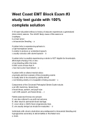 West Coast EMT Block Exam bundle - DocMerit