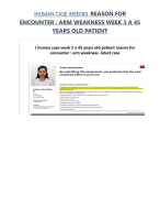 IHUMAN CASE STUDY WEEK#3 45 YEAR OLD-PATIENT REASON FOR ENCOUNTER: ARM ...