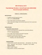 MH ATI Review Unit 3 Psychobiologic Disorders | Actual Study Guide ...