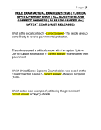 Florida Civic Literacy Exam (FCLE) 2025/2026 | Complete Exam with ...