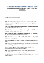 VA DEQ ESC INSPECTOR CERTIFICATION EXAM (2025/2026) QUESTIONS AND 100% ...