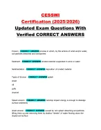 CESSWI Certification (2025/2026) Updated Exam Questions With Verified ...