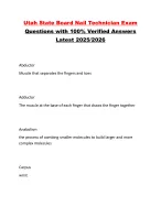 Utah State Board Nail Technician Exam Complete Questions with Verified ...