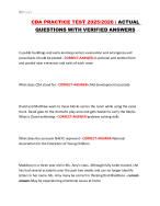 Child Development Associate (CDA) PRACTICE TEST 2025/2026 | ACTUAL ...
