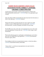 CBSPD TECH CERTIFICATION EXAM QUESTIONS WITH CORRECT ANSWERS GRADED A+ ...